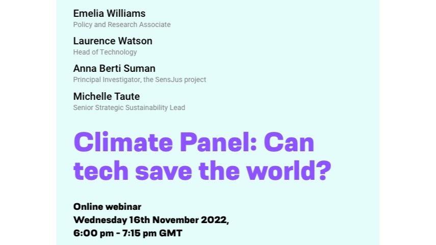 Climate Panel - Can tech save the world? | Climate Connect